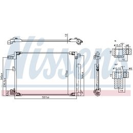 NISSENS Kondensator, Klimaanlage 941001 f&uuml;r TOYOTA