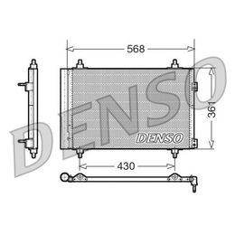DENSO Kondensator, Klimaanlage dcn07008 f&uuml;r Peugeot Citro&euml;n/Peugeot