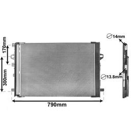 Van Wezel Kondensator, Klimaanlage 30015701 f&uuml;r Mercedes