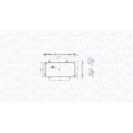 MAGNETI MARELLI Kondensator, Klimaanlage 350203104100 f&uuml;r HONDA