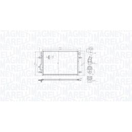 MAGNETI MARELLI Kondensator, Klimaanlage 350203103300 f&uuml;r VAG