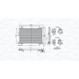 MAGNETI MARELLI Kondensator, Klimaanlage 350203106800 f&uuml;r Citro&euml;n/Peugeot
