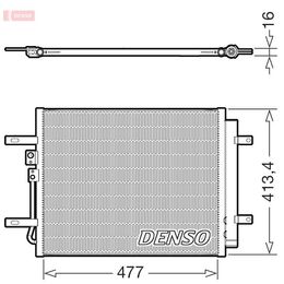 DENSO Kondensator, Klimaanlage dcn41029 f&uuml;r HYUNDAI