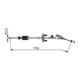 Bosch Seilzug, Feststellbremse 1987482796 f&uuml;r Citro&euml;n