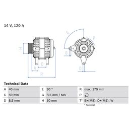 Bosch Generator 0986038950 f&uuml;r Ford VW