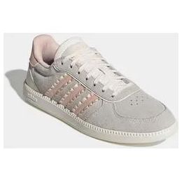 Sneaker Adidas SPORTSWEAR "BREAKNET SLEEK", Herren, Gr. 41, chalk wei&szlig;, blush pink, sanftes wei&szlig;, Leder, Synthetik, Schuhe Sneaker