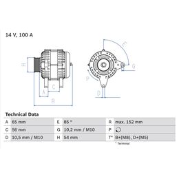 Bosch Generator 0986047270 f&uuml;r Opel Fiat Vaughall