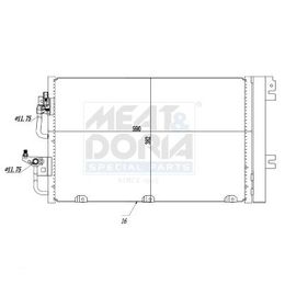 MEAT & DORIA MEAT & DORIA Kondensator, Klimaanlage 991064 f&uuml;r Opel GM