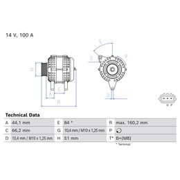 Bosch Generator 0986084990 f&uuml;r MAZDA