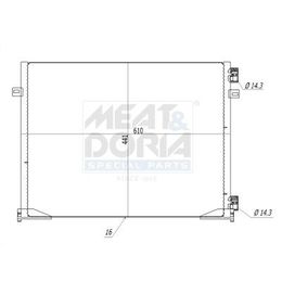 MEAT & DORIA MEAT & DORIA Kondensator, Klimaanlage 991297 f&uuml;r Vaughall GM Opel RENAULT NISSAN