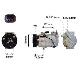 Van Wezel Kompressor, Klimaanlage 4300k393 f&uuml;r RENAULT