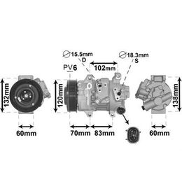Van Wezel Kompressor, Klimaanlage 5300k627 f&uuml;r TOYOTA