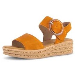 Plateausandaletten Gabor "Plateau Sandale", Damen, Gr. 39, orange, Schuhe