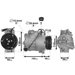 Van Wezel Kompressor, Klimaanlage 0600k443 f&uuml;r BMW