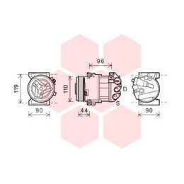 Van Wezel Kompressor, Klimaanlage 0100k125 f&uuml;r ALFA ROMEO