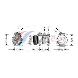 AVA QUALITY COOLING Kompressor, Klimaanlage alak016 f&uuml;r LANCIA Fiat