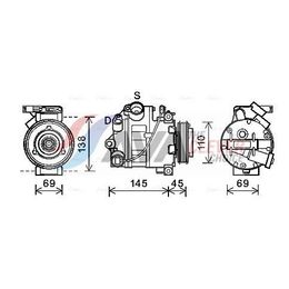 AVA QUALITY COOLING Kompressor, Klimaanlage bwak444 f&uuml;r BMW