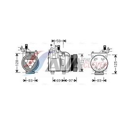 AVA QUALITY COOLING Kompressor, Klimaanlage hyak093 f&uuml;r HYUNDAI