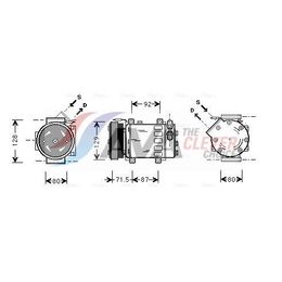 AVA QUALITY COOLING Kompressor, Klimaanlage rtak281 f&uuml;r RENAULT DACIA NISSAN
