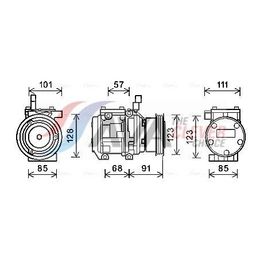 AVA QUALITY COOLING Kompressor, Klimaanlage kaak145 f&uuml;r KIA
