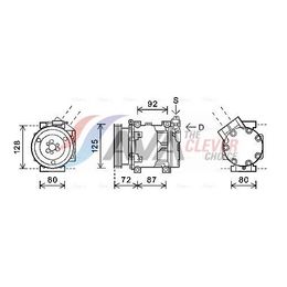 AVA QUALITY COOLING Kompressor, Klimaanlage rtak479 f&uuml;r DACIA RENAULT