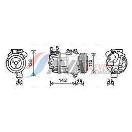 AVA QUALITY COOLING Kompressor, Klimaanlage bwak390 f&uuml;r BMW