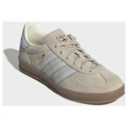 Sneaker Adidas ORIGINALS "GAZELLE INDOOR", Herren, Gr. 38,5, wonder beige, halo blau, gum5, Leder, Synthetik, Schuhe Sneaker