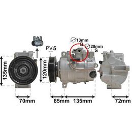 Van Wezel Kompressor, Klimaanlage 3001k703 f&uuml;r Mercedes