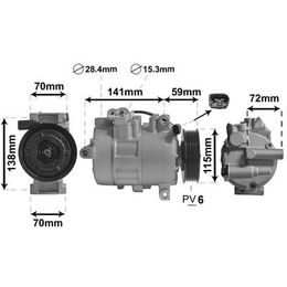 Van Wezel Kompressor, Klimaanlage 5801k701 f&uuml;r VW