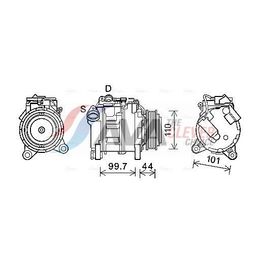 AVA QUALITY COOLING Kompressor, Klimaanlage bwak493 f&uuml;r BMW