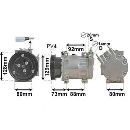 Van Wezel Kompressor, Klimaanlage 1501k705 f&uuml;r DACIA