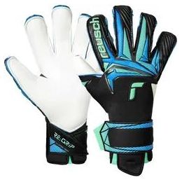 Torwarthandschuhe Reusch "Attrakt RE:GRIP Evolution", Damen, Gr. 9, schwarz, hellblau, 47% Latex, 38% Polyester, 7% Polyurethan, 5% Polyamid, Handschuhe, mit innovativer RE:GRIP-Technologie