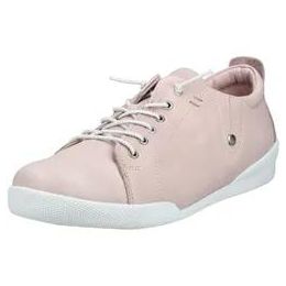 Schn&uuml;rschuh Andrea Conti "Andrea Conti Sneaker Leder", Damen, Gr. 39, hellrosa, Leder, Schuhe Schn&uuml;rschuh