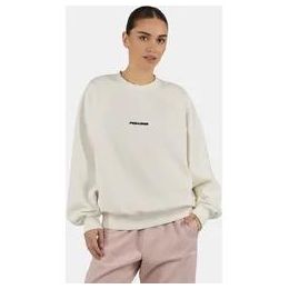 Sweatshirt Pegador "Sela Oversized Sweater", Damen, Gr. M, washed warm wei&szlig; schwarz, Sweatware, Obermaterial: 80% Baumwolle, 20% Polyester, unifarben, oversize normal, Rundhals, Rippb&uuml;ndchen, Sweatshirts Sweatshirt, Baumwollmischung, oversize