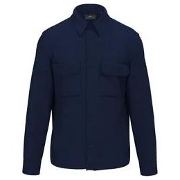 Hemdjacke Fynch-Hatton, Herren, Gr. XL, navy, Web, Obermaterial: 55% Leinen, 45% Baumwolle, gemustert, regular fit normal, Manschette, Jacken, mit Brusttaschen