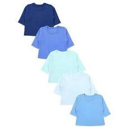 Langarmshirt TUPTAM "Shirt Baby Jungen Langarmshirt 5er Set", M&auml;dchen, Gr. 98, blau (blau_variationen), Obermaterial: 100% Baumwolle CO., Shirts Langarmshirt