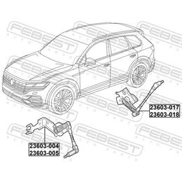 FEBEST Sensor, Leuchtweiteregulierung 23603018 Hinterachse rechts f&uuml;r PORSCHE VAG