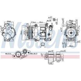 NISSENS Kompressor, Klimaanlage 890606 f&uuml;r DS