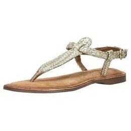 Zehentrenner Lazamani "Lazamani Sandalen Leder", Herren, Gr. 37, gold, Leder, Schuhe Zehentrenner
