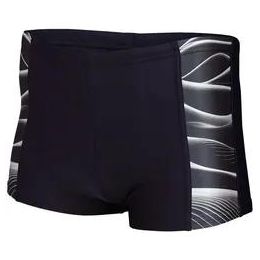Badehose AQUARTI "Badehose Aquarti Herren Badehose Kurz Sportlich Streifen", Damen, Gr. 7XL, N-Gr, schwarz (11307 schwarz, grau), Obermaterial: 80% Polyamid PA. 20% Elasthan EL., Badehosen Badehose
