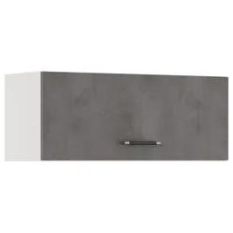 Klapph&auml;ngeschrank IMPULS K&Uuml;CHEN "Prag", In zwei Breiten f&uuml;r eine flexible Nutzung,, H&ouml;he: 35,7 cm", grau (beton, optik schiefer dunkelgrau), B:90cm H:35,7cm T:34,2cm, Dekorfolie, Holzwerkstoff, Schr&auml;nke, vormontiert, mit Klappe