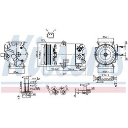 NISSENS Kompressor, Klimaanlage 890588 f&uuml;r Ford