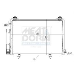 MEAT & DORIA MEAT & DORIA Kondensator, Klimaanlage 991267 f&uuml;r TOYOTA