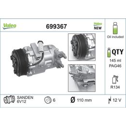 Valeo Kompressor, Klimaanlage NEW ORIGINAL PART 699367 f&uuml;r Opel Vaughall Suzuki