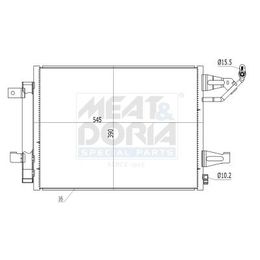 MEAT & DORIA MEAT & DORIA Kondensator, Klimaanlage 991091 f&uuml;r Mercedes MITSUBISHI