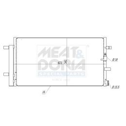 MEAT & DORIA MEAT & DORIA Kondensator, Klimaanlage 991056 f&uuml;r VAG Audi SEAT Porsche VW Skoda