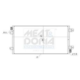 MEAT & DORIA MEAT & DORIA Kondensator, Klimaanlage 991037 f&uuml;r NISSAN Vaughall Opel RENAULT