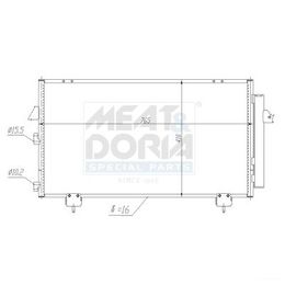 MEAT & DORIA MEAT & DORIA Kondensator, Klimaanlage 991043 f&uuml;r TOYOTA