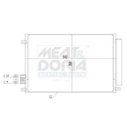 MEAT & DORIA MEAT & DORIA Kondensator, Klimaanlage 991004 f&uuml;r Ford LANCIA