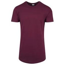 Kurzarmshirt Urban Classics "Urban Classics Herren Shaped Long Tee", Damen, Gr. 5XL, port, 100% Baumwolle, unifarben, normal, Rundhals, Shirts